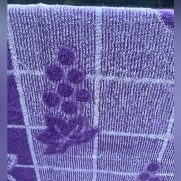 Bedding | Vintage New Purple White Grape Vine Cotton Terry Bath ...